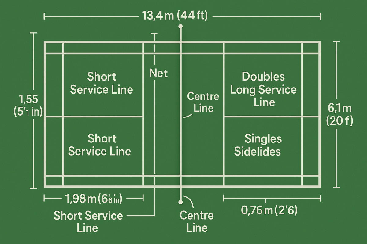 Pickleball Court Flooring & Badminton Court Size, Layout Guide